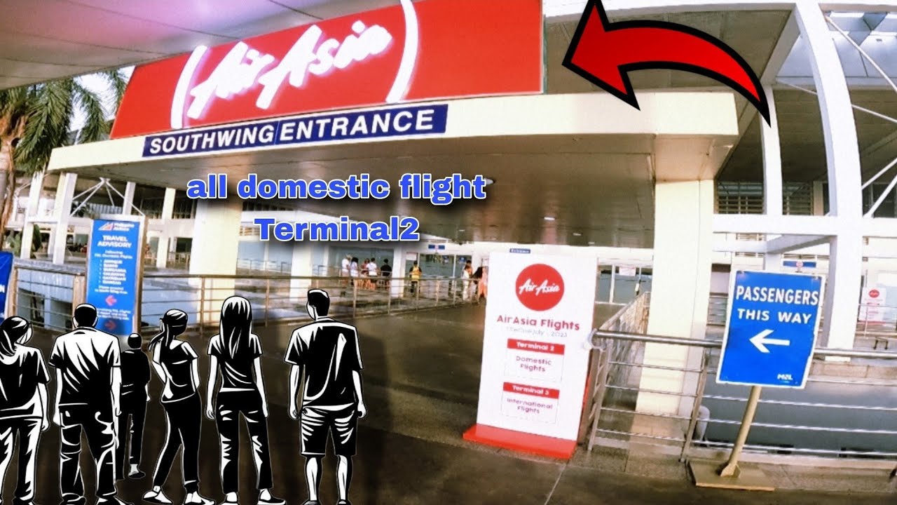 Air Asia travel advisory all domestic flight nasa terminal 2 na.....# ...