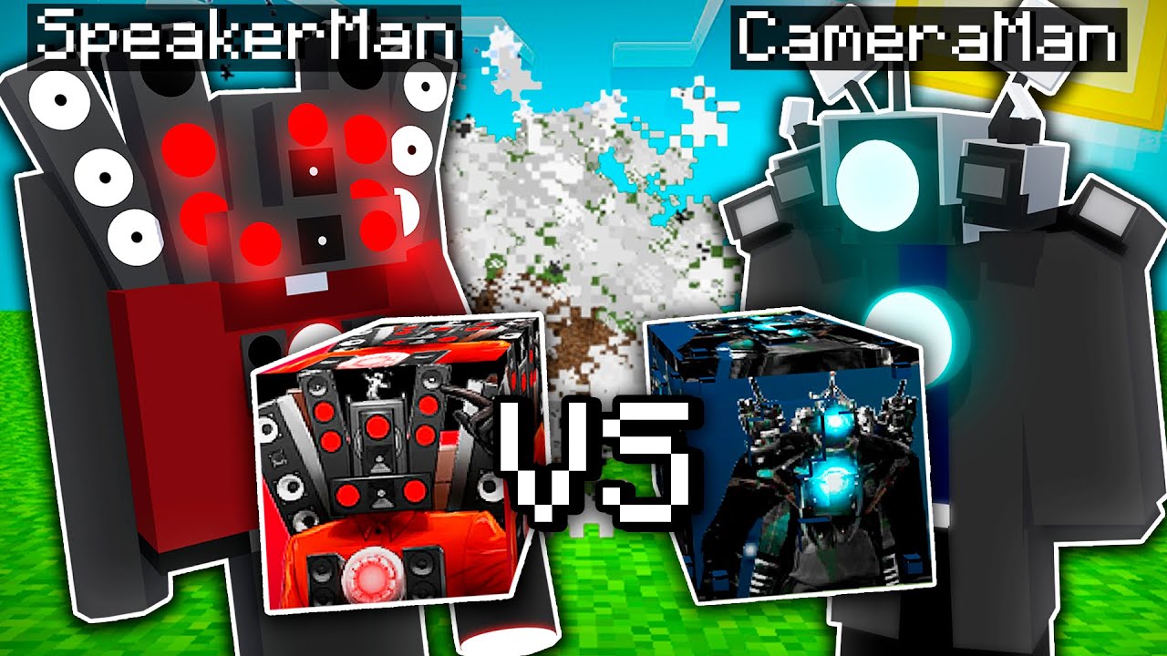 SPEAKERMAN LUCKY BLOCK vs CAMERAMAN LUCKY BLOCK BATTLE in Minecraft ...