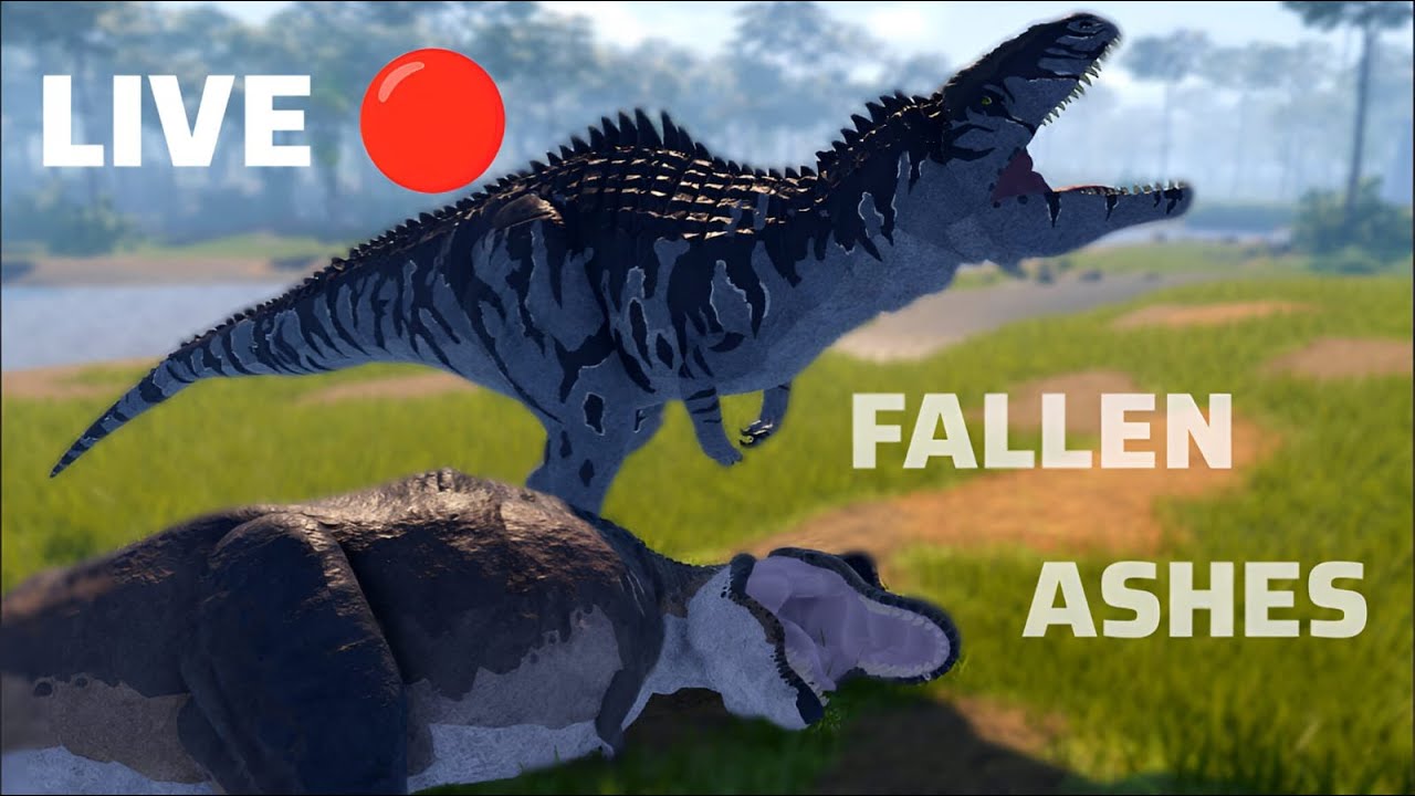 FALLEN ASHES LIVE!! "JURASSIC WORLD DINOSAURS" ROBLOX// #107 #live LIVE ...