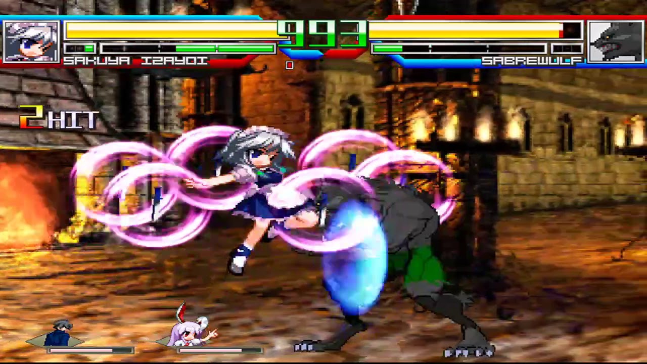 NICK54222 MUGEN: Sakuya Izayoi (me) VS Sabrewulf - YouTube