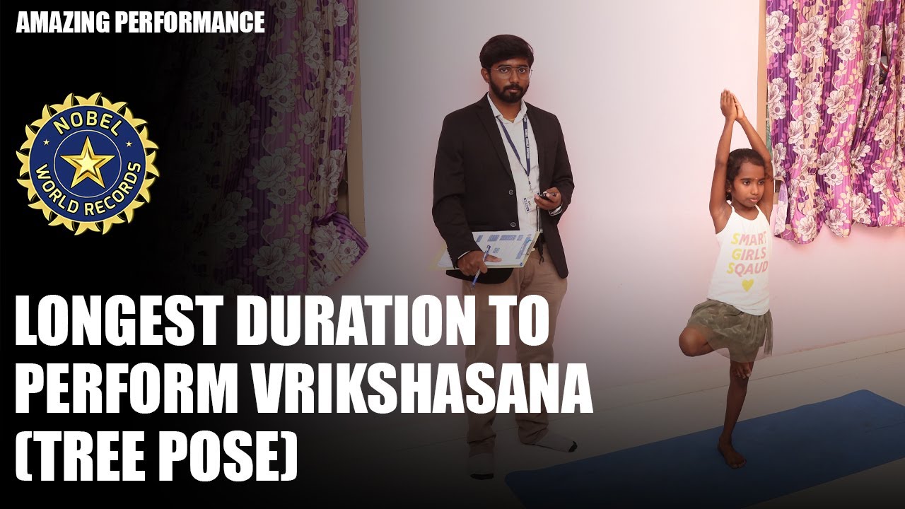 Longest duration to perform VRIKSHASANA (TREE POSE) | NWR 😮 - YouTube