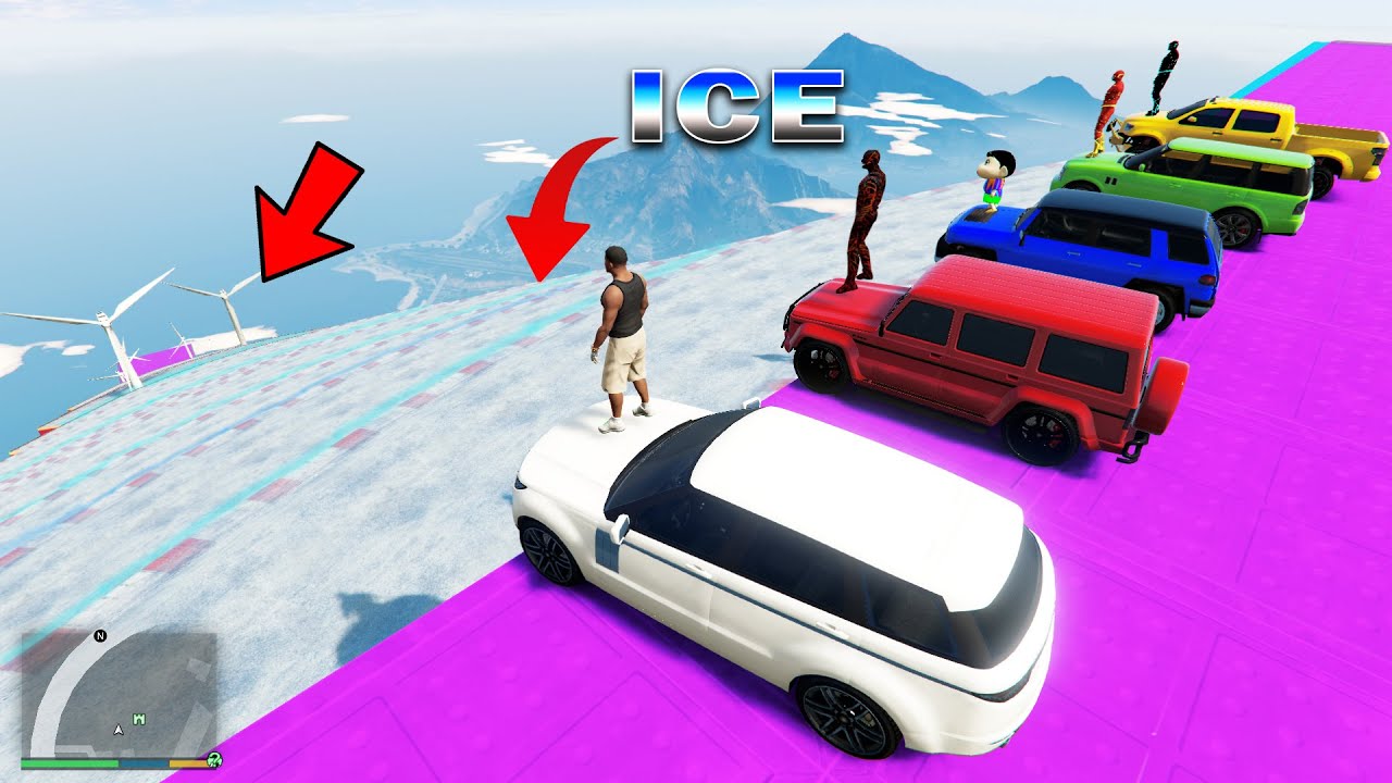 Franklin Took The Ice RAMP Challenge IN GTA 5 {PART 2} - YouTube