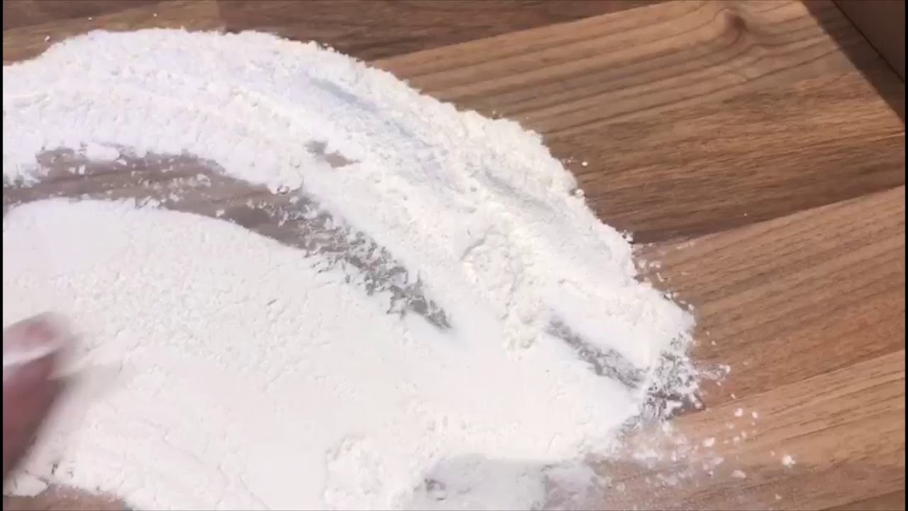 Drawing 2D shapes in flour - YouTube