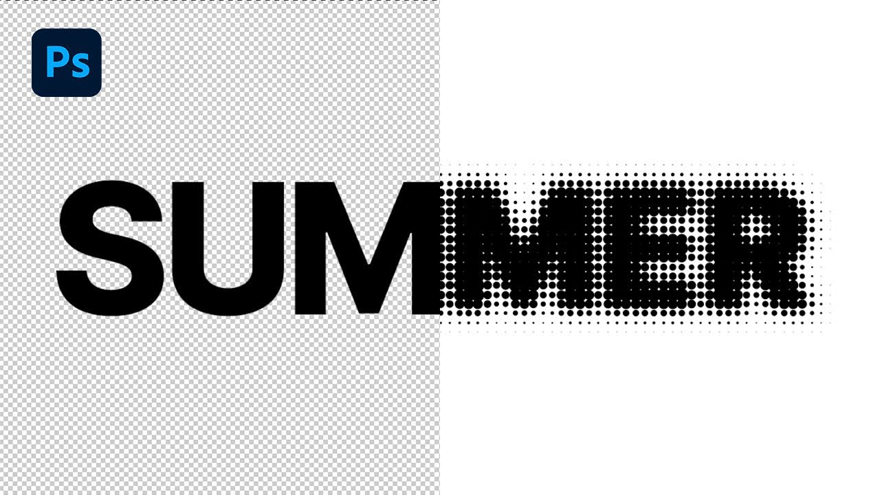 Create a Halftone Text Effect in Photoshop - YouTube
