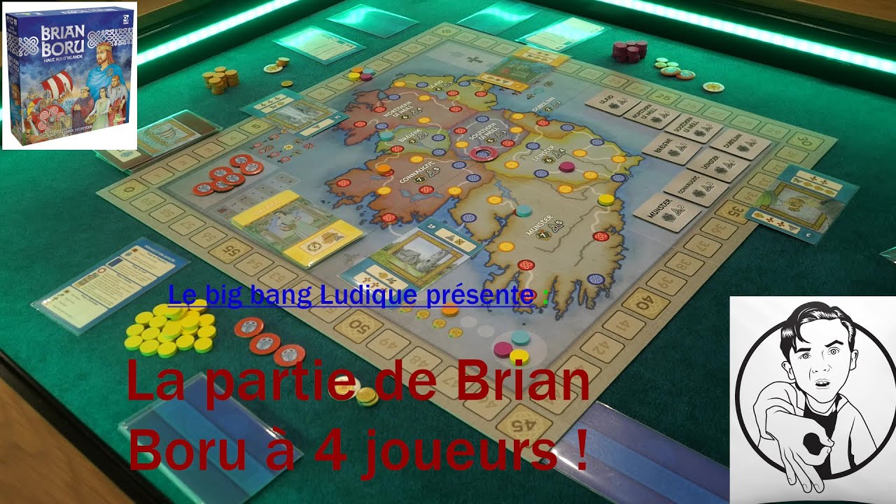 La partie à 4 joueurs de Brian Boru : Haut Roi d'Irlande #jds de Origames! #j2s #jdp # ...