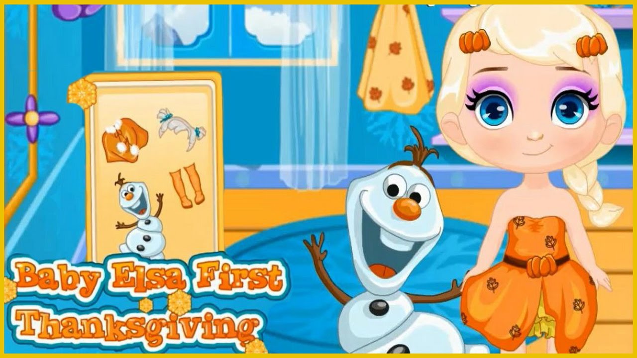 Wacth & Enjoy with Baby Elsa First Thanksgiving Preparation Game Review ...