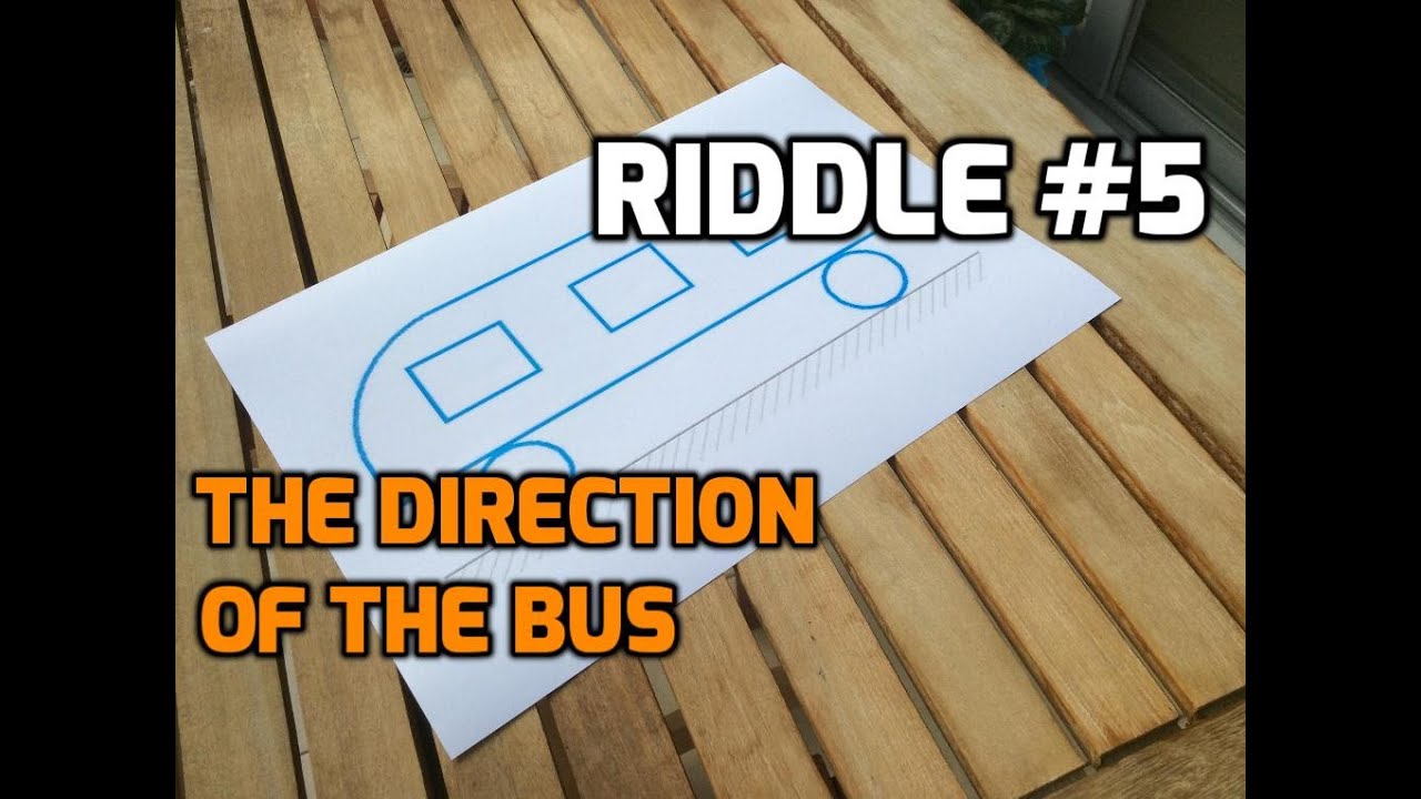 Riddle #5, What is the direction of the bus? Can you solve this puzzle ...