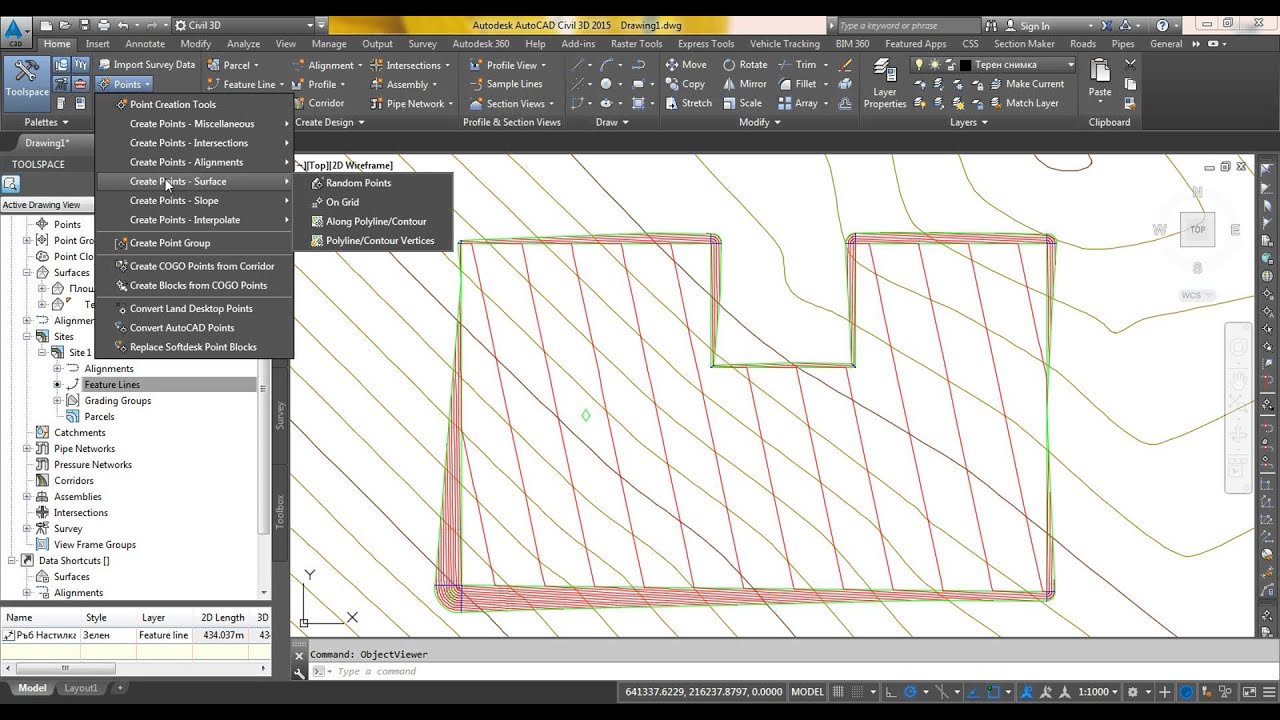 AutoCAD Civil 3D Create Project Points and Export - YouTube