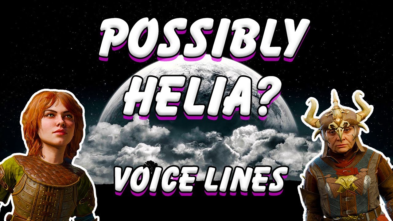 Baldur's Gate 3 Voice Lines: POSSIBLY Helia - YouTube