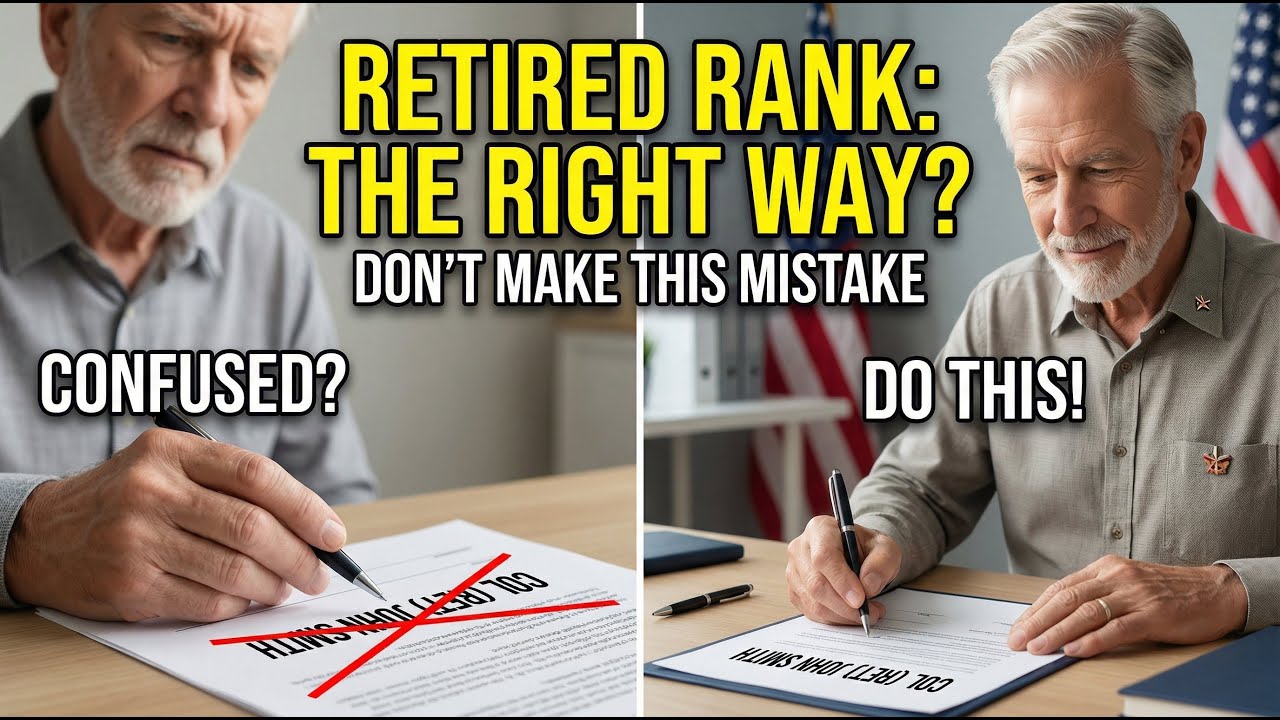 How Do You Write Your Retired Military Rank And Name? - YouTube