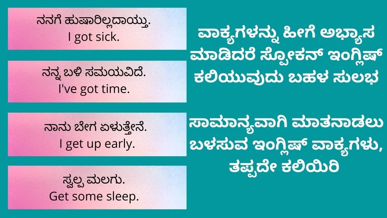 Very Easy spoken English sentences | Daily use common spoken English ...