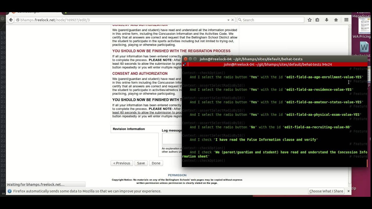 Behavior Driven Design - Behat test run - YouTube