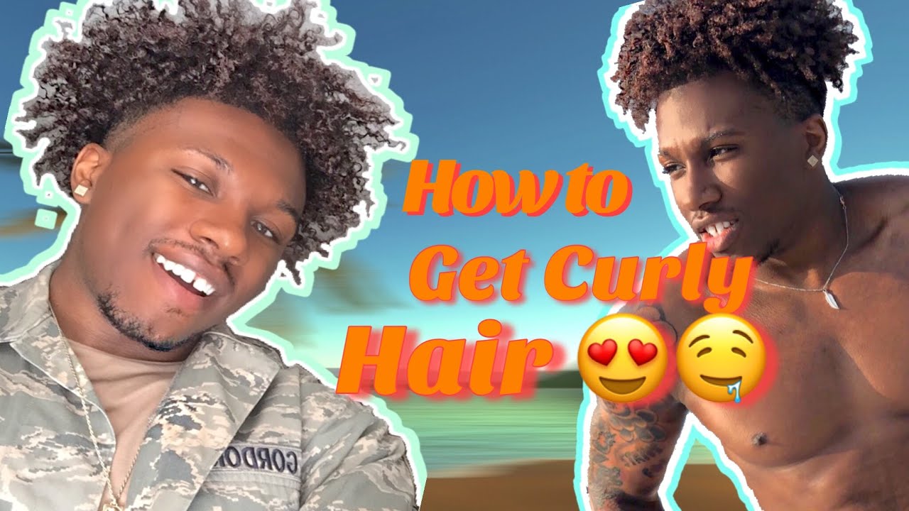 Men’s curly hair routine - YouTube