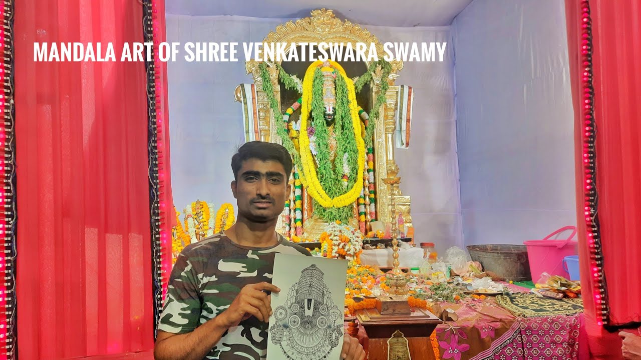 Mandala Art Of Shree Venkateswara Swamy।। soumyadipartist - YouTube