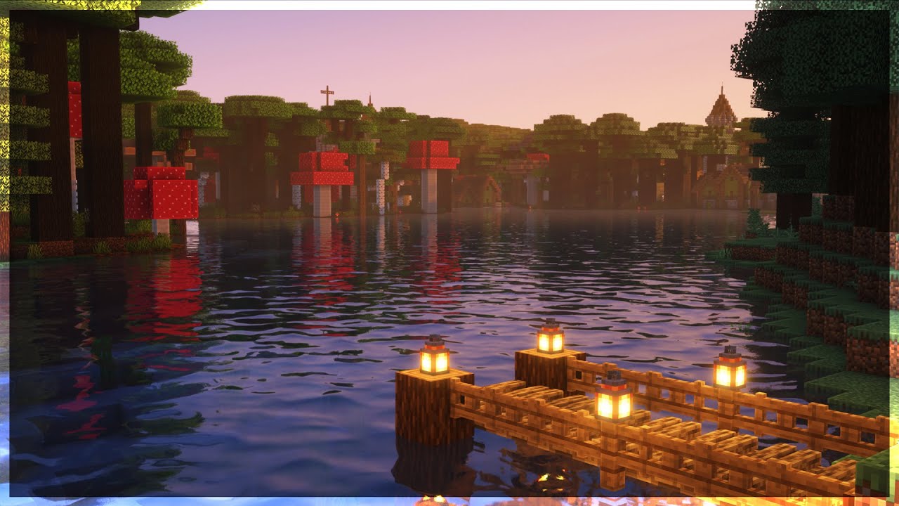 🌅 Minecraft Pier Ambience w/C418 Music | 10 Hours - YouTube