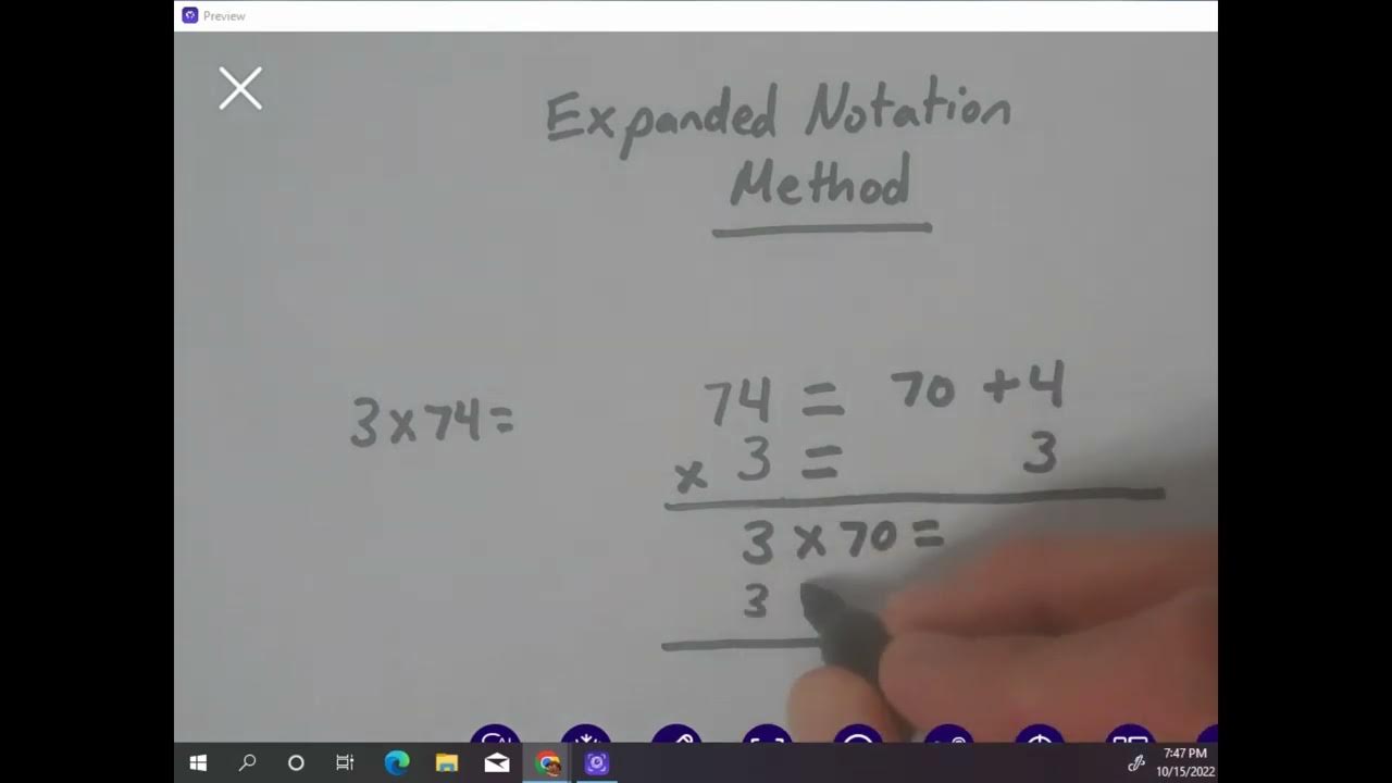 Expanded Notation Method Multiplication Lesson 2-6 - YouTube