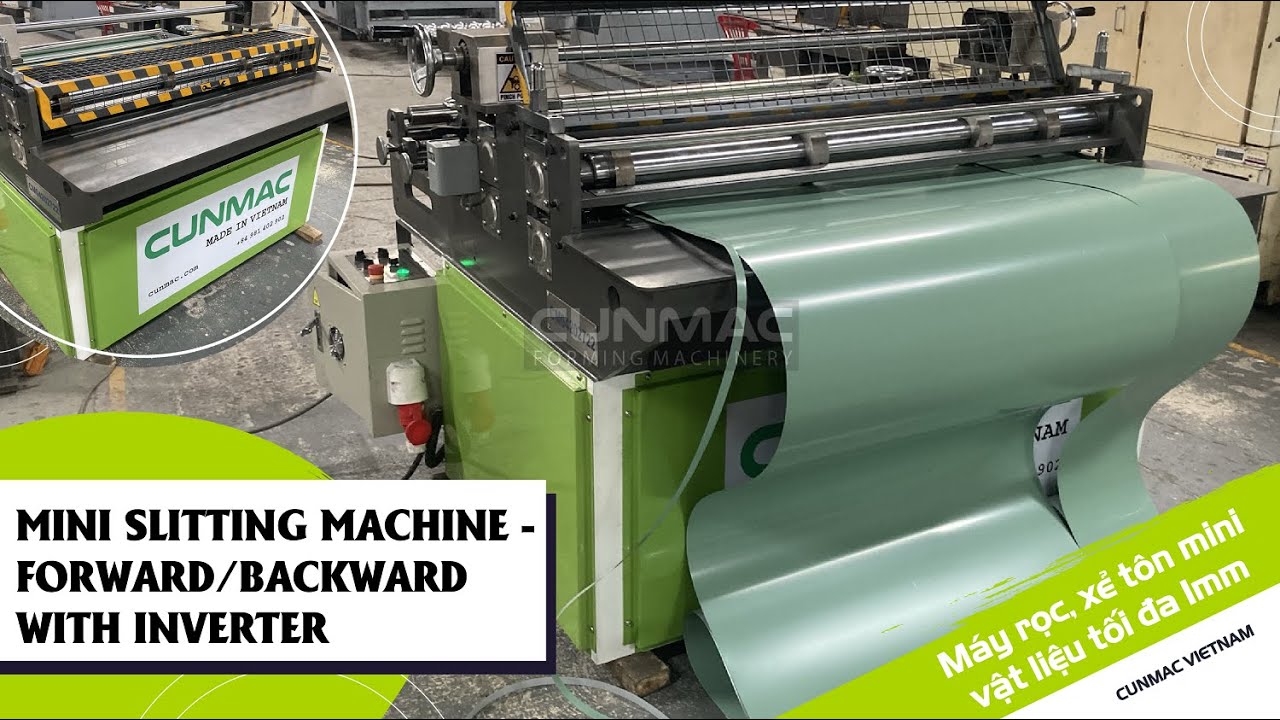 Mini slitting machine - forward/backward with Inverter - Máy rọc, xẻ ...