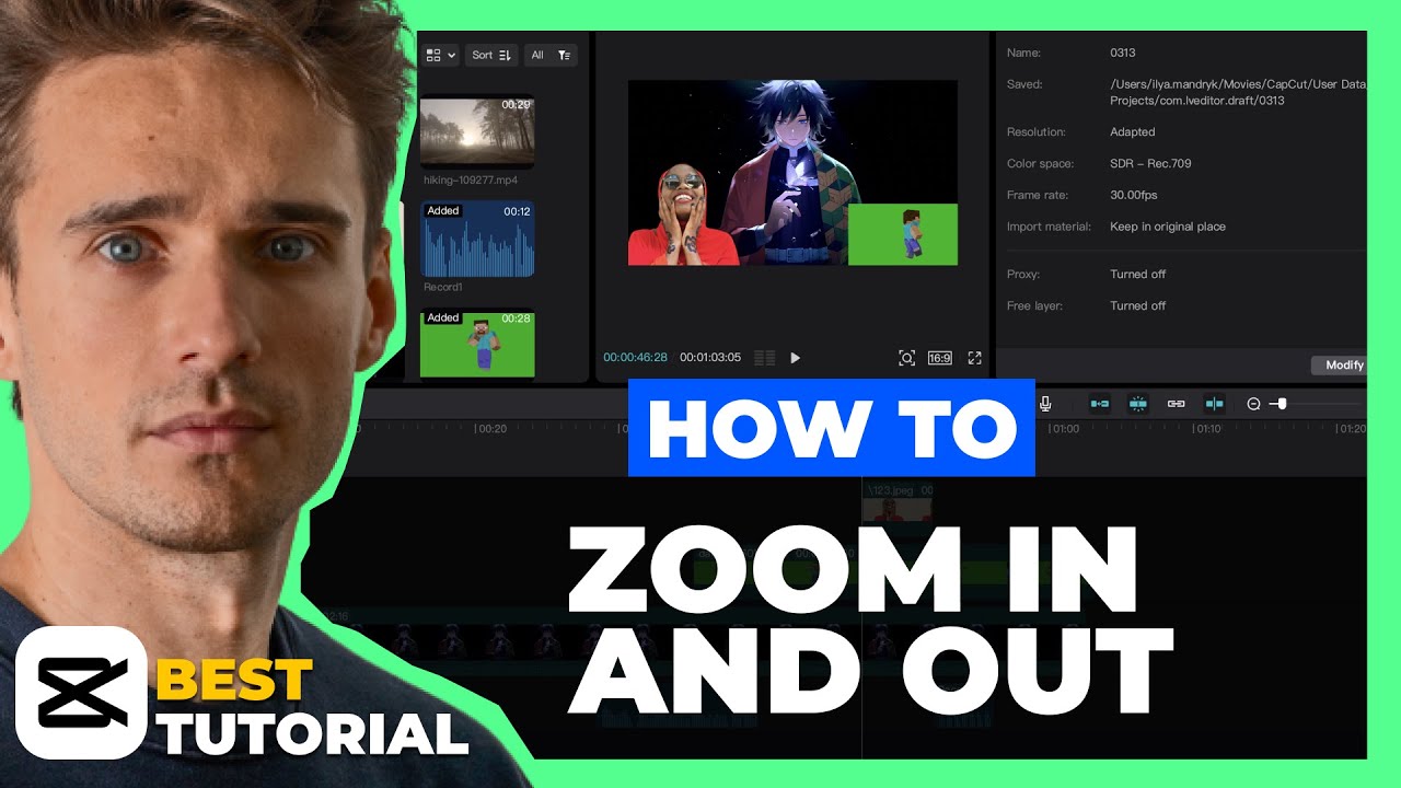 How To Zoom In And Out Video On CapCut PC - YouTube