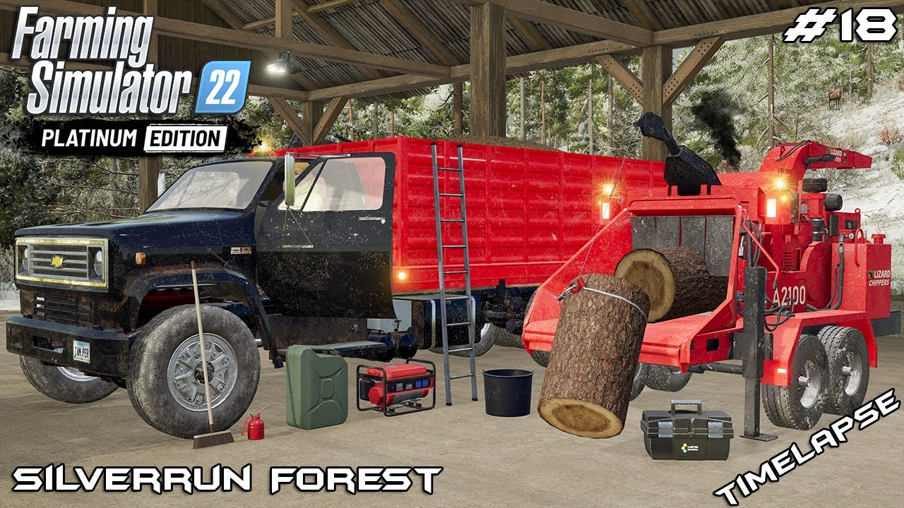 Making WOODCHIPS with A2100 WOODCHIPPER | Silverrun Forest | FS22 ...