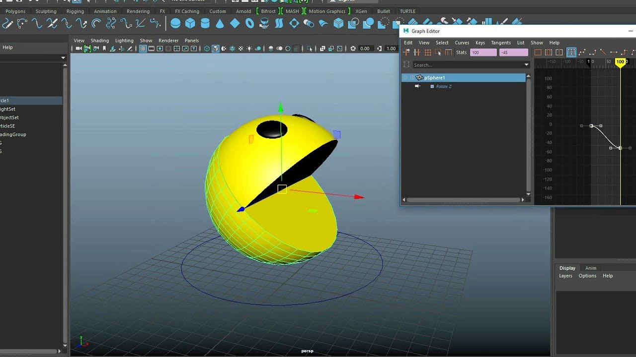 Easy To Make PacMan Model In Maya - YouTube
