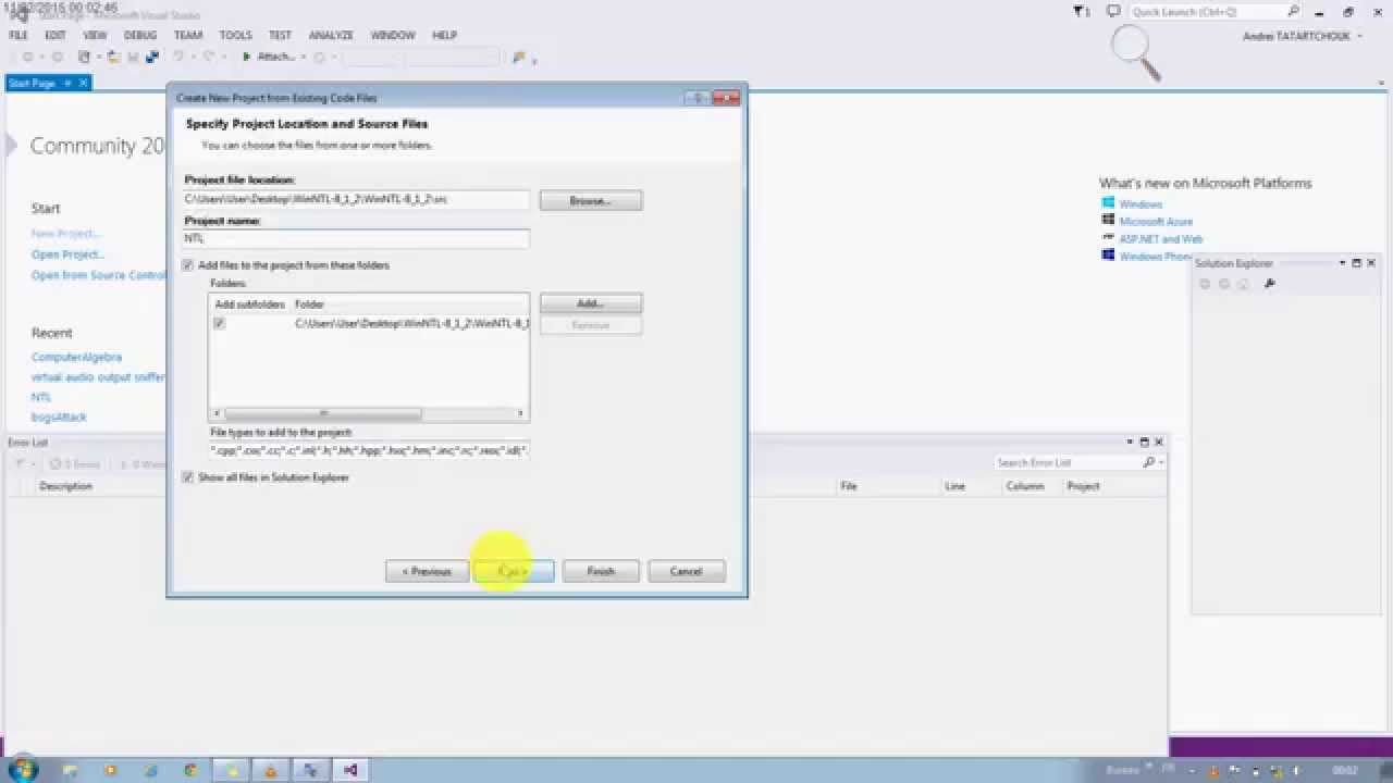 Compiling NTL on Windows with Visual Studio Step by Step - YouTube