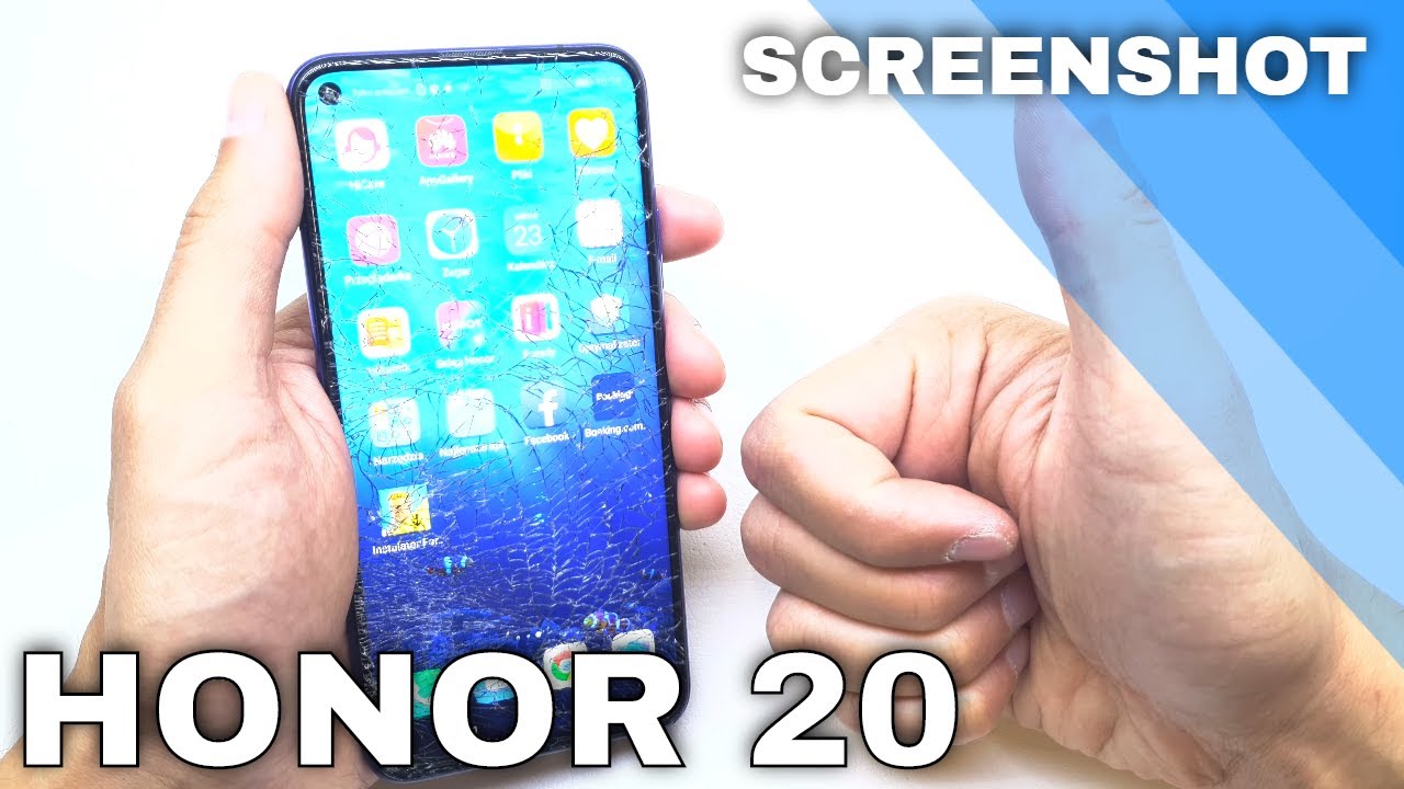 How to Take Screenshot in Honor 20 - YouTube