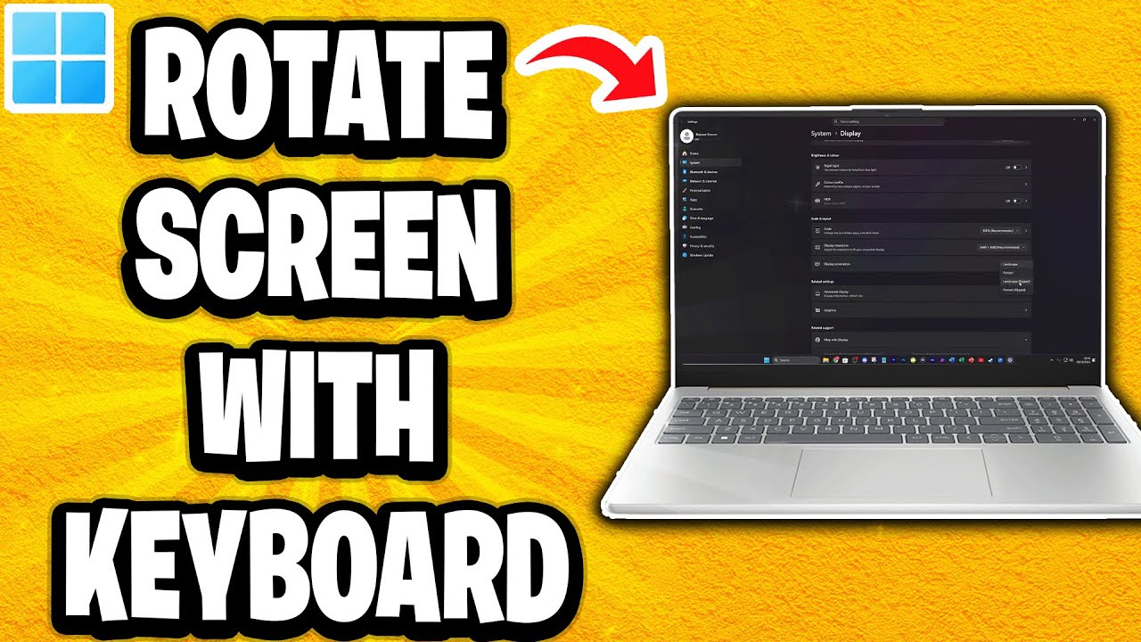 How To Rotate Laptop Screen With Keyboard - YouTube