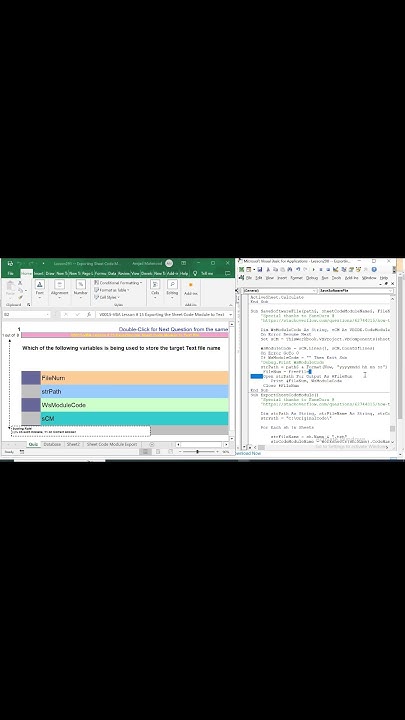 Test Yourself On Vba 00028export Vba Code Advancedexcel Coding Excelacademy Vba Excel