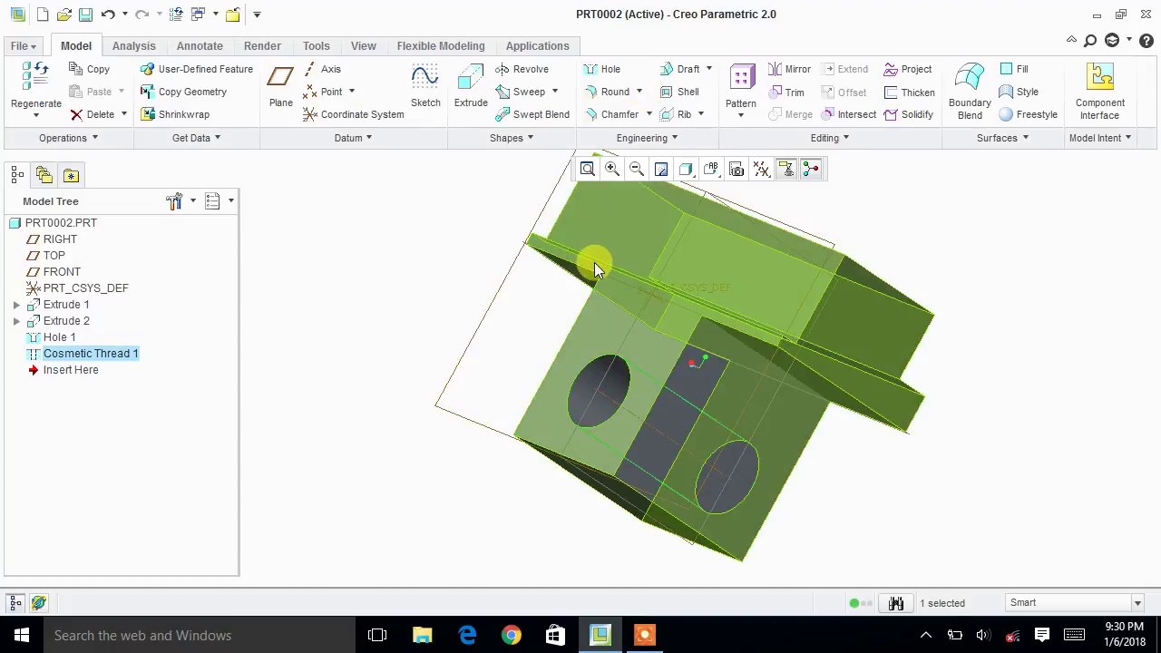 MOVABLE JAW OF MACHINE VICE IN CREO PARAMETRIC - YouTube