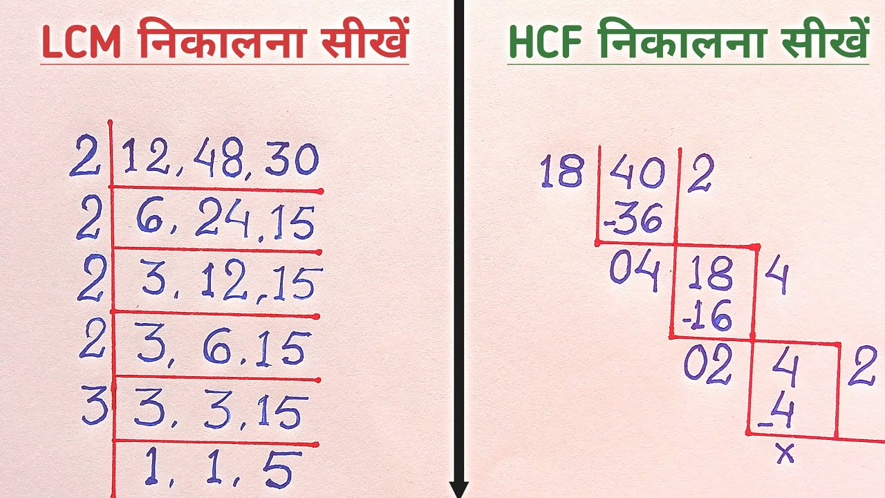 Lcm और Hcf निकालना सीखे || lcm and hcf || lcm || hcf || hcf kaise ...