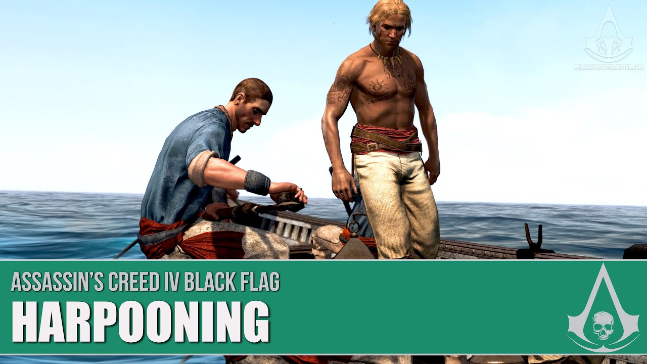 Assassin's Creed Black Flag - Harpooning [All Sea Animals] - YouTube