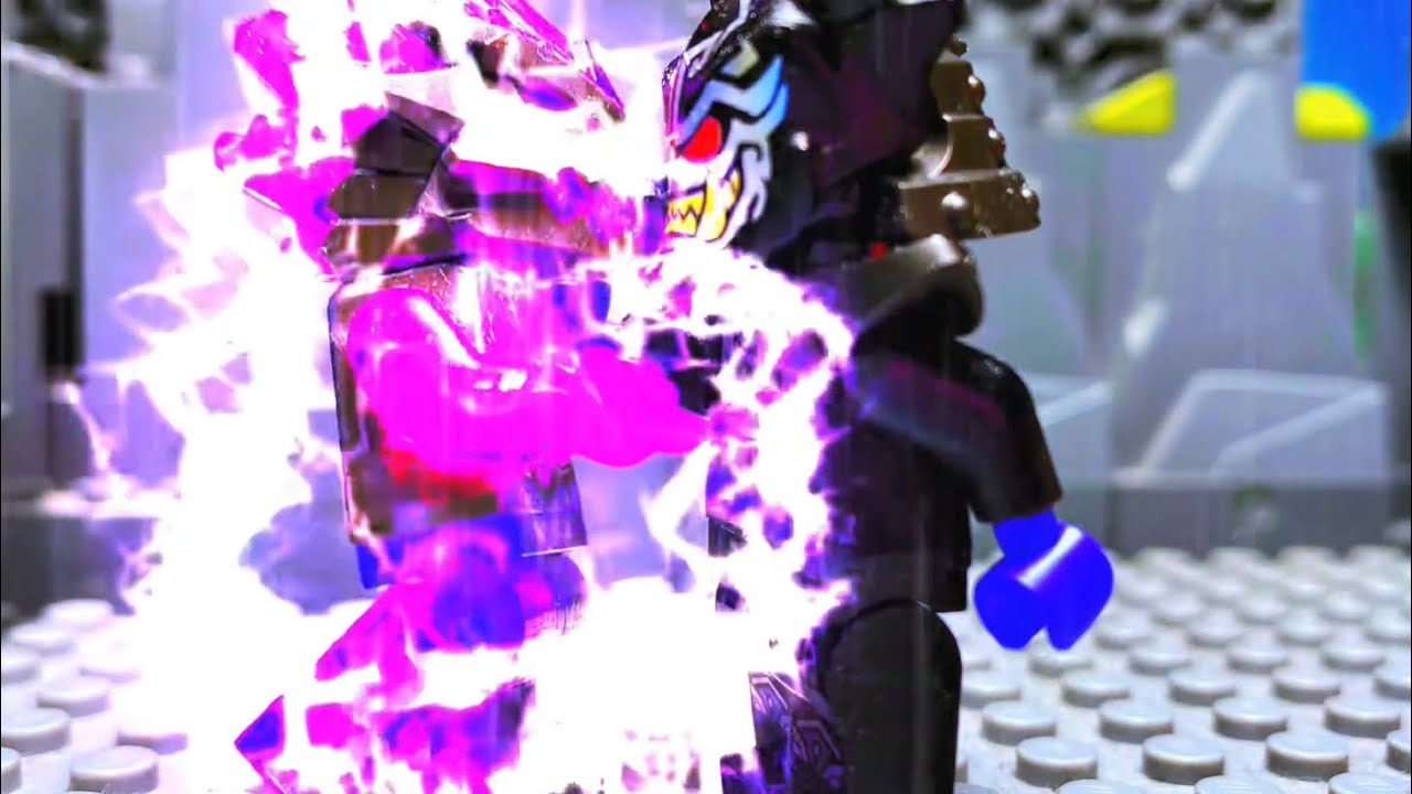 Lego Ninjago Crystalized Oni Garmadon Destroys Crystal Brute - YouTube