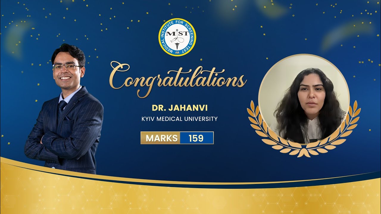 Interview with Dr. Jahanvi From KYIV MEDICAL UNIVERSITY Score is 159 ...