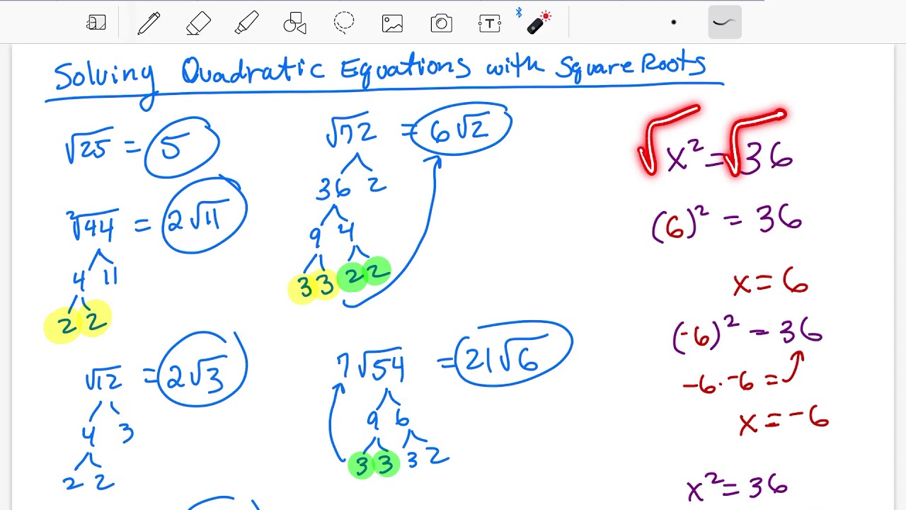 Alg 2, Unit 2, Video 1 - Radicals - YouTube
