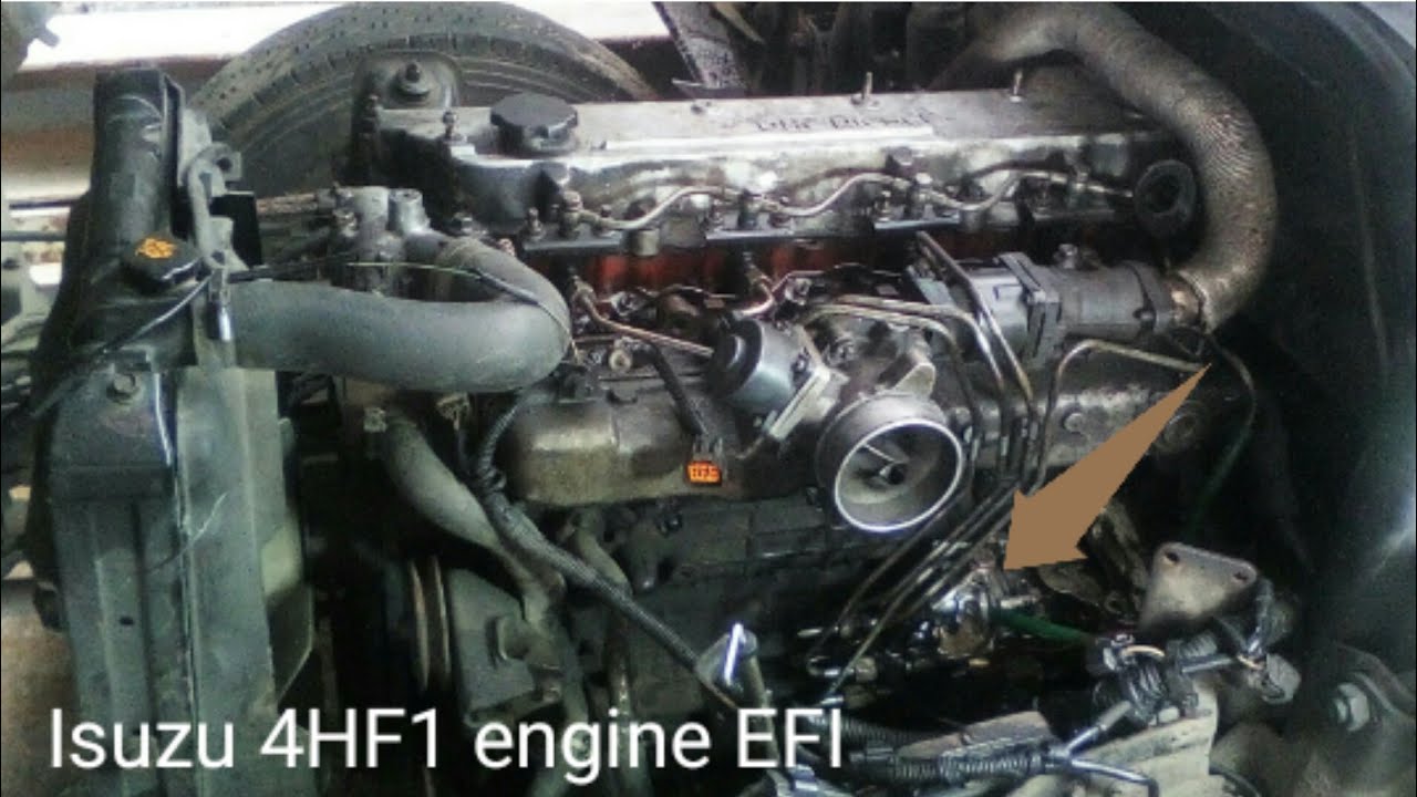 Isuzu 4HF1 engine convert manual to injection pump - YouTube