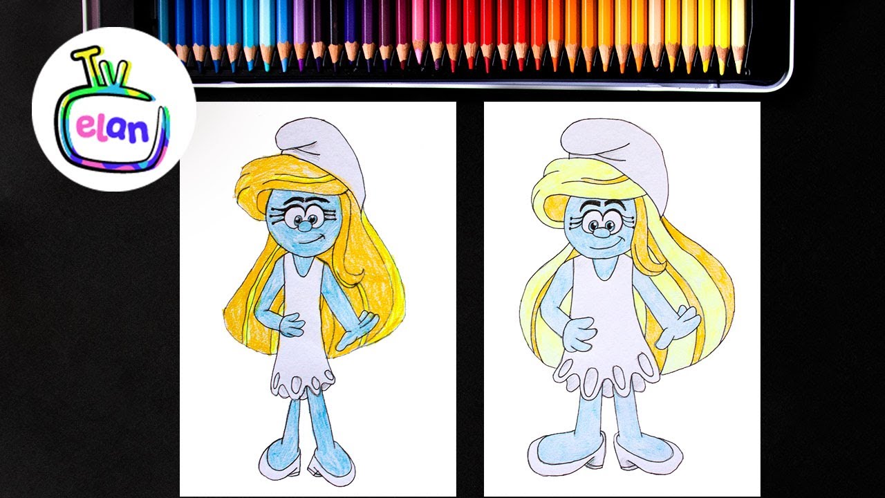 How to draw Smurfette | The Smurfs - YouTube
