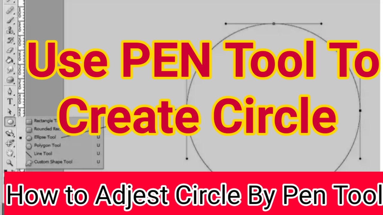 How to drew circle by using Pen Tool | How to adject Circle | Drew ...