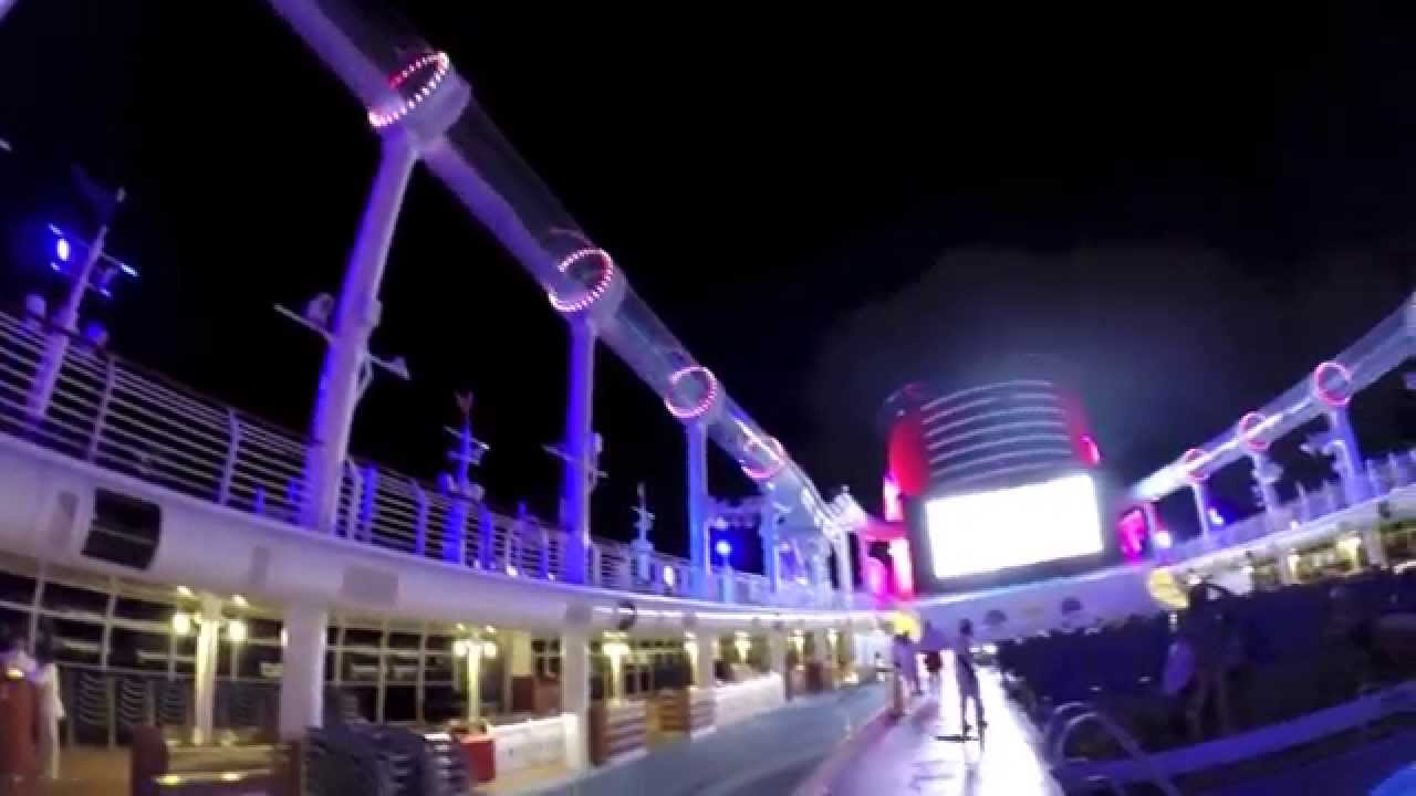 [HD] Aqua Duck : Night Time - Water Coaster aboard the Disney Dream ...