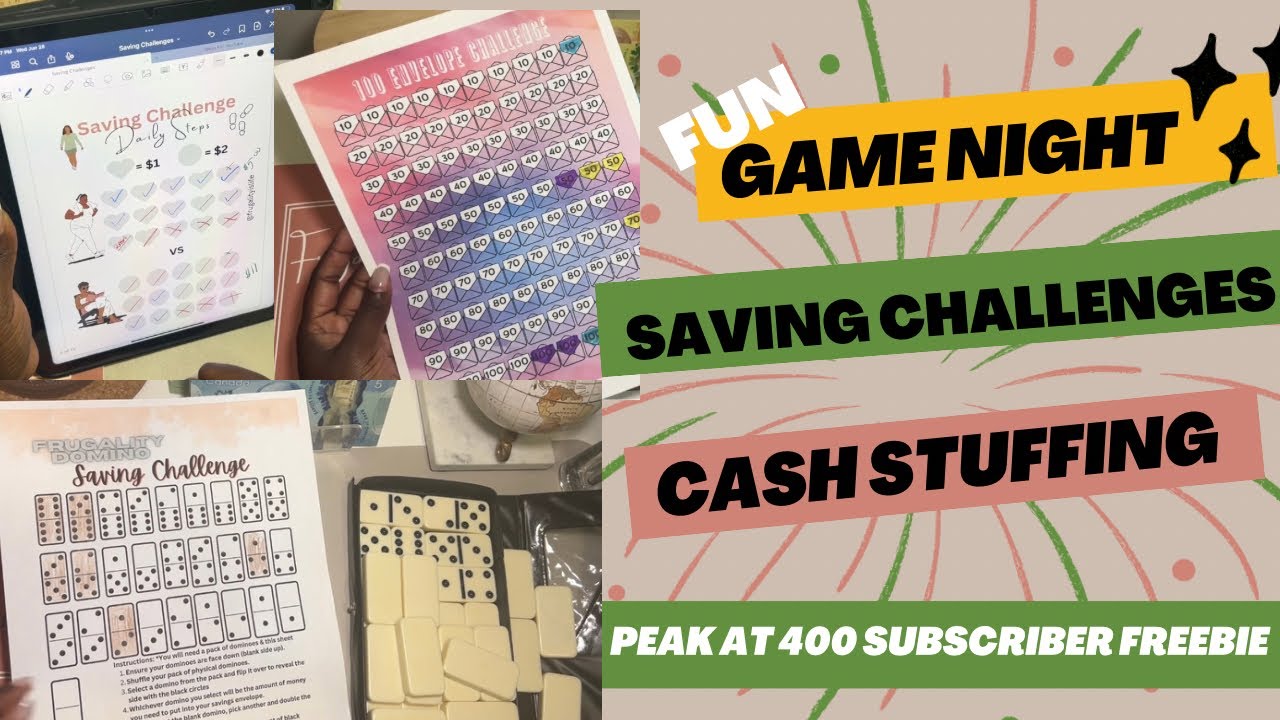 Game Night | Cash Stuffing | 100 Envelope Saving Challenge | Domino ...