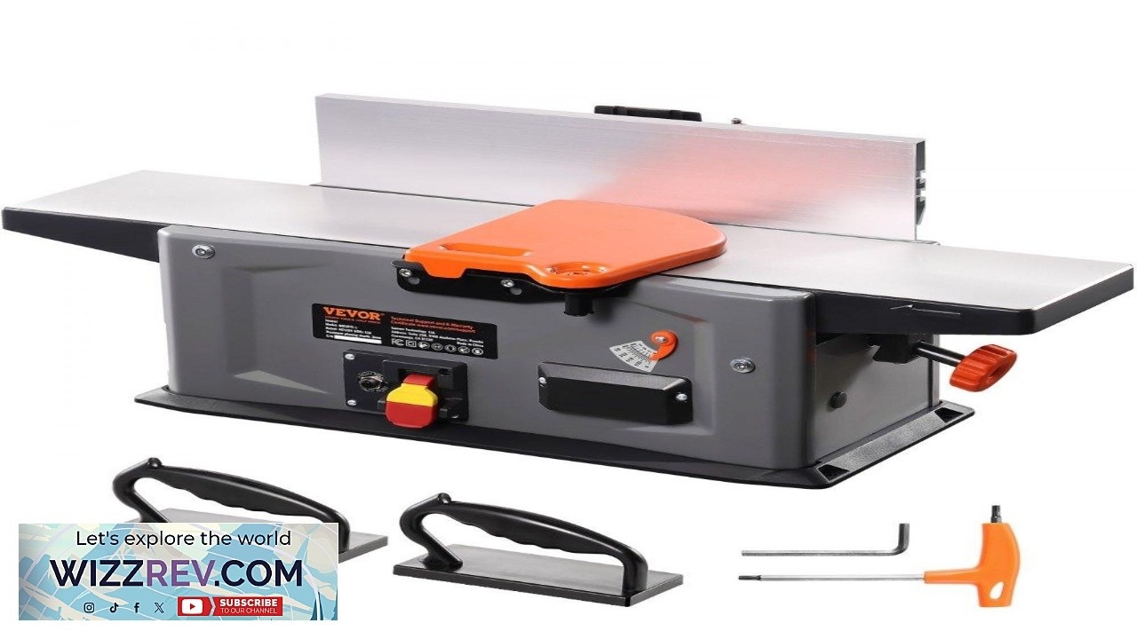 VEVOR Spiral Benchtop Jointer 6 in 1.5HP 10000 RPM Bench Top Wood - YouTube