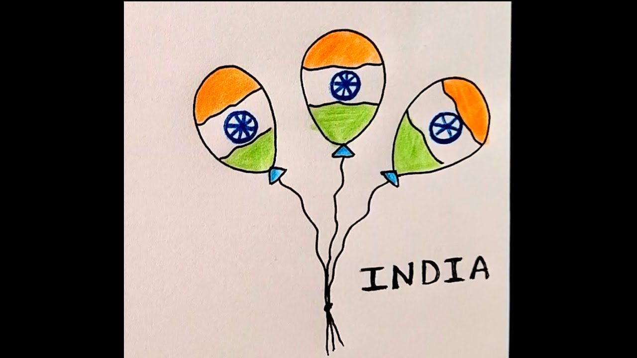 Independence Day theme drawing ideas for school students - YouTube