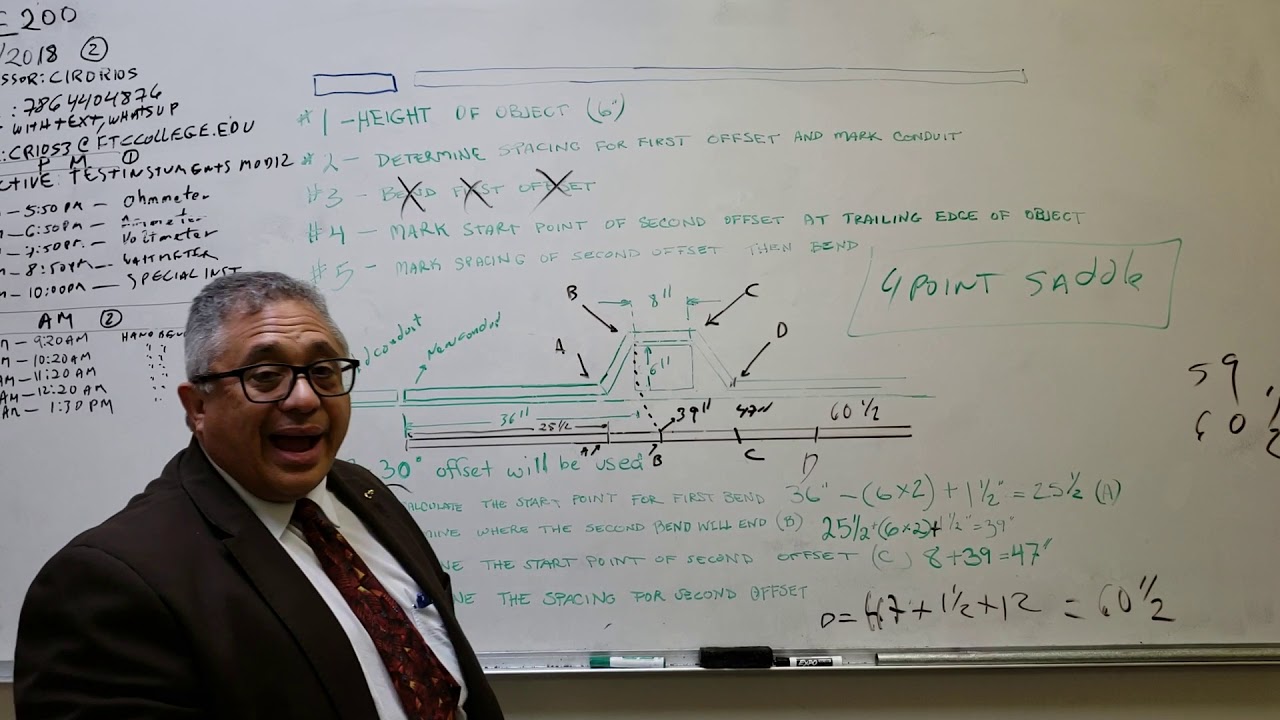 4 point saddle bend calculation. - YouTube