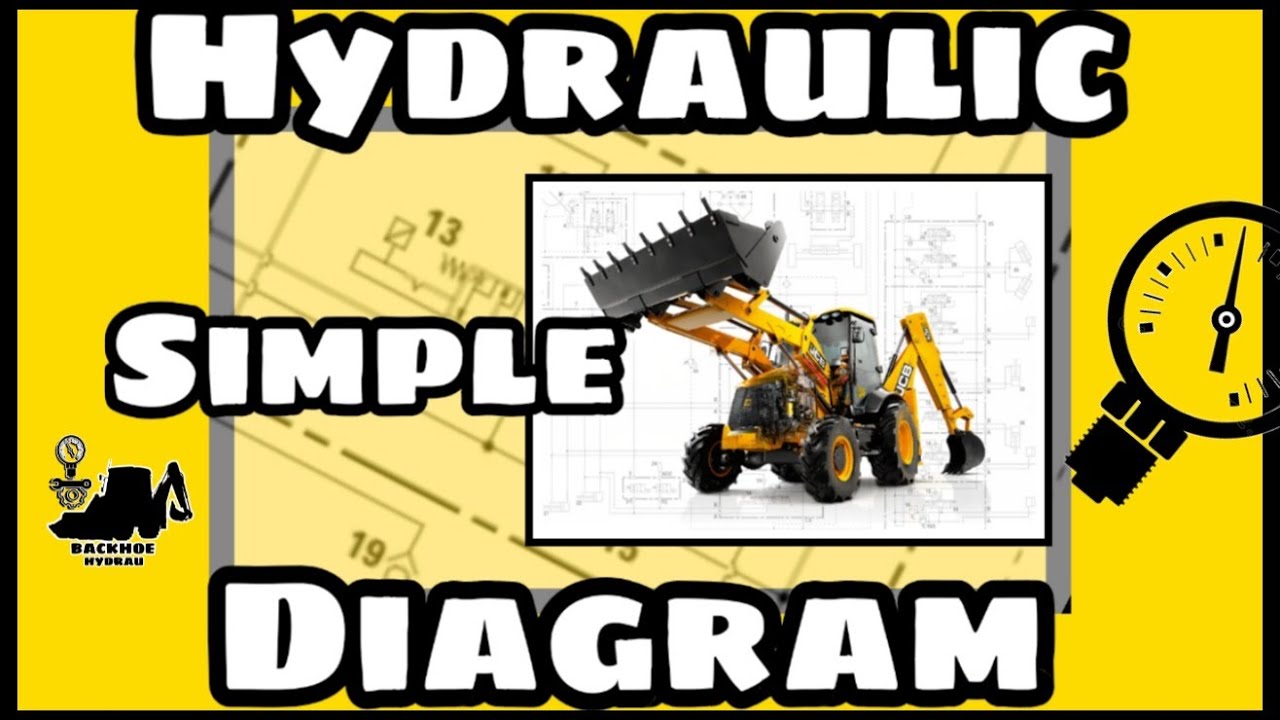 How to read a simple hydraulic diagram JCB 3CX CATERPILLAR - YouTube
