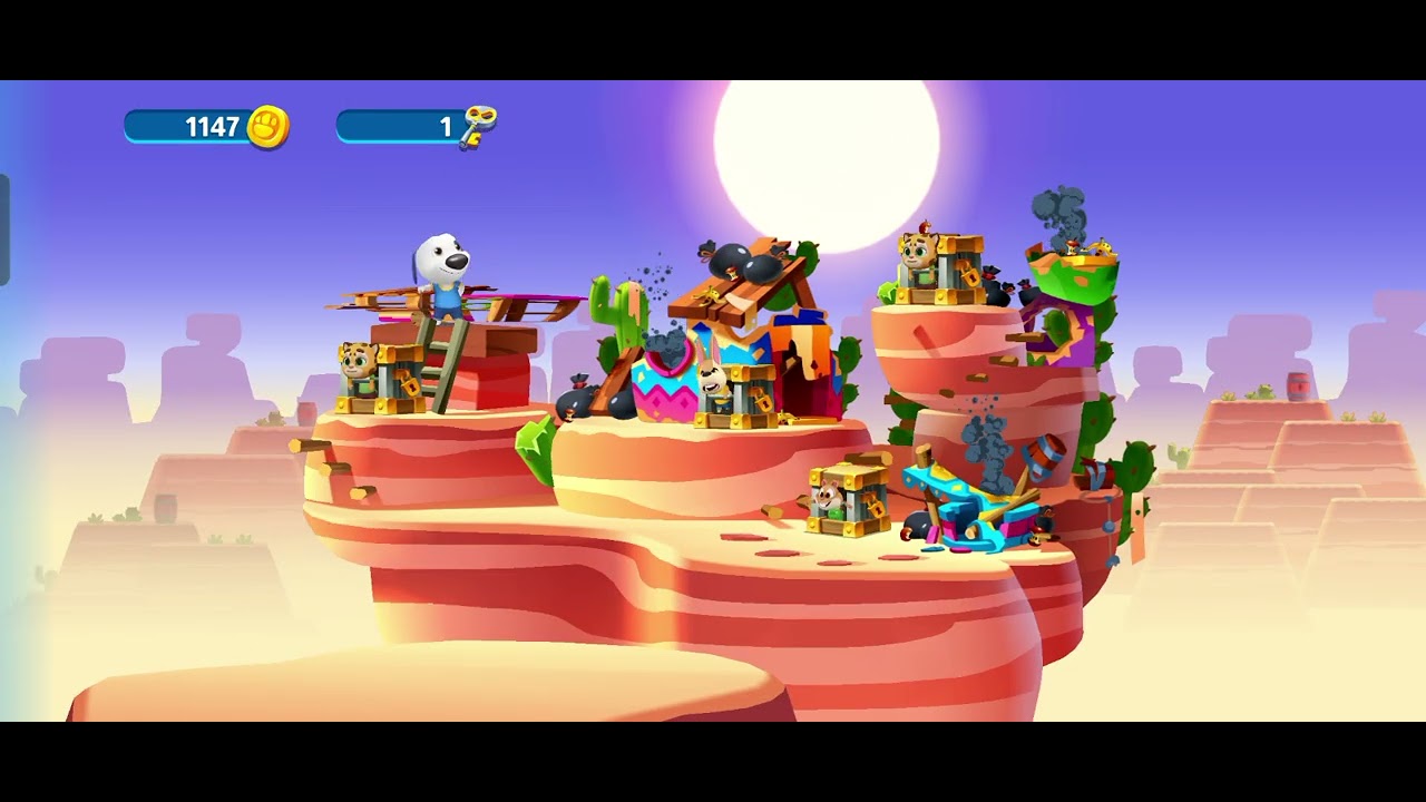 talking tom sky force new unlocked & map talking hank - YouTube