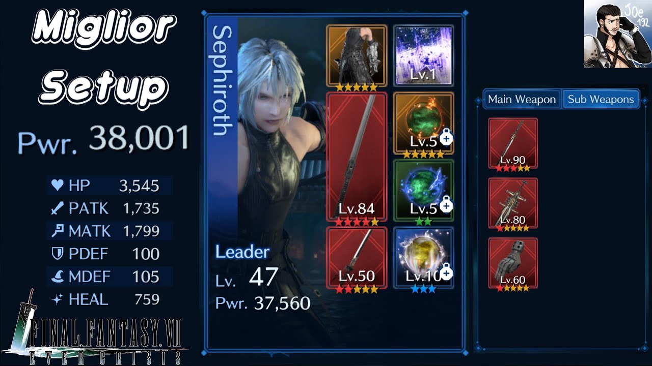 Final Fantasy VII - Ever Crisis: Le MIGLIOR BUILD per young Sephiroth ...