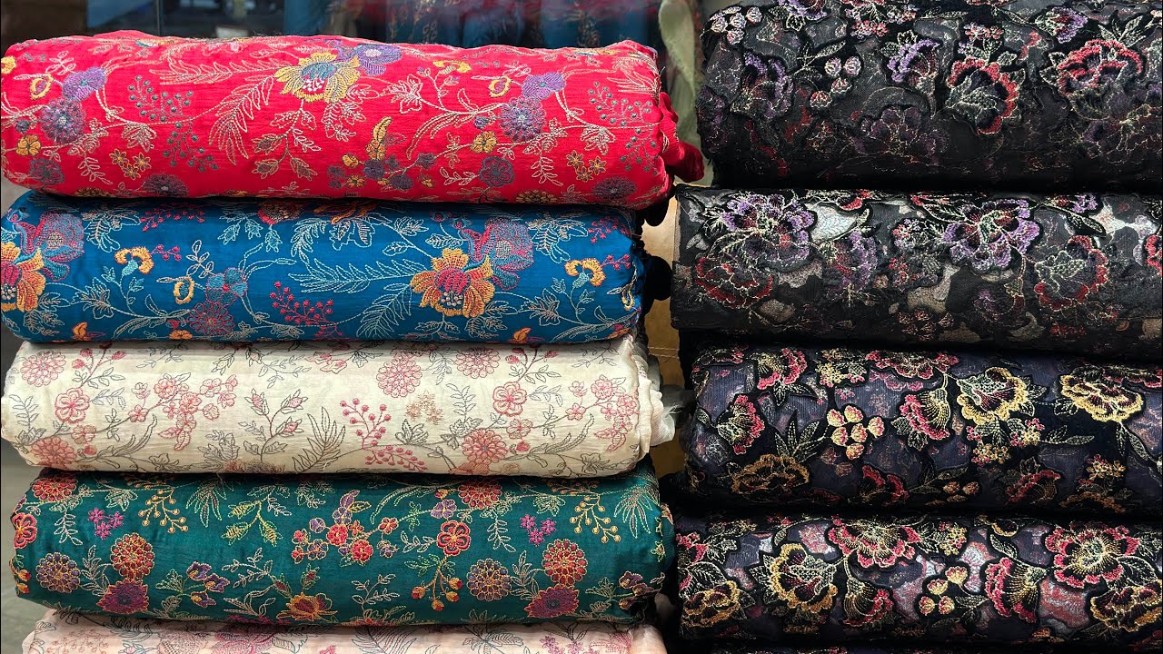 Pure Shamose Silk with pure Chiffon Embroidered duppata | embroidered ...
