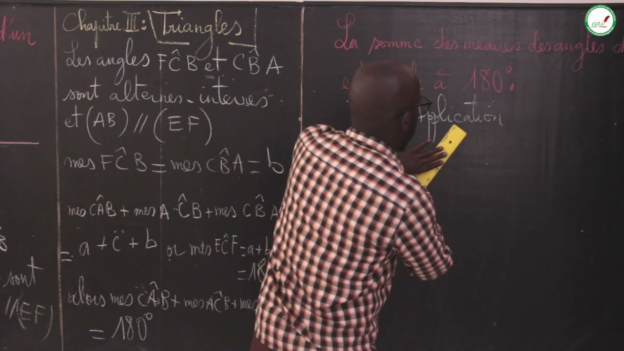 Cours - Cinquième - Maths : Les triangles / M. Gueye - YouTube
