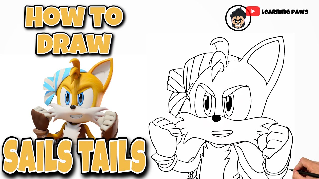 How To Draw SAILS TAILS | SONIC PRIME | Step By Step #drawingtutorial # ...