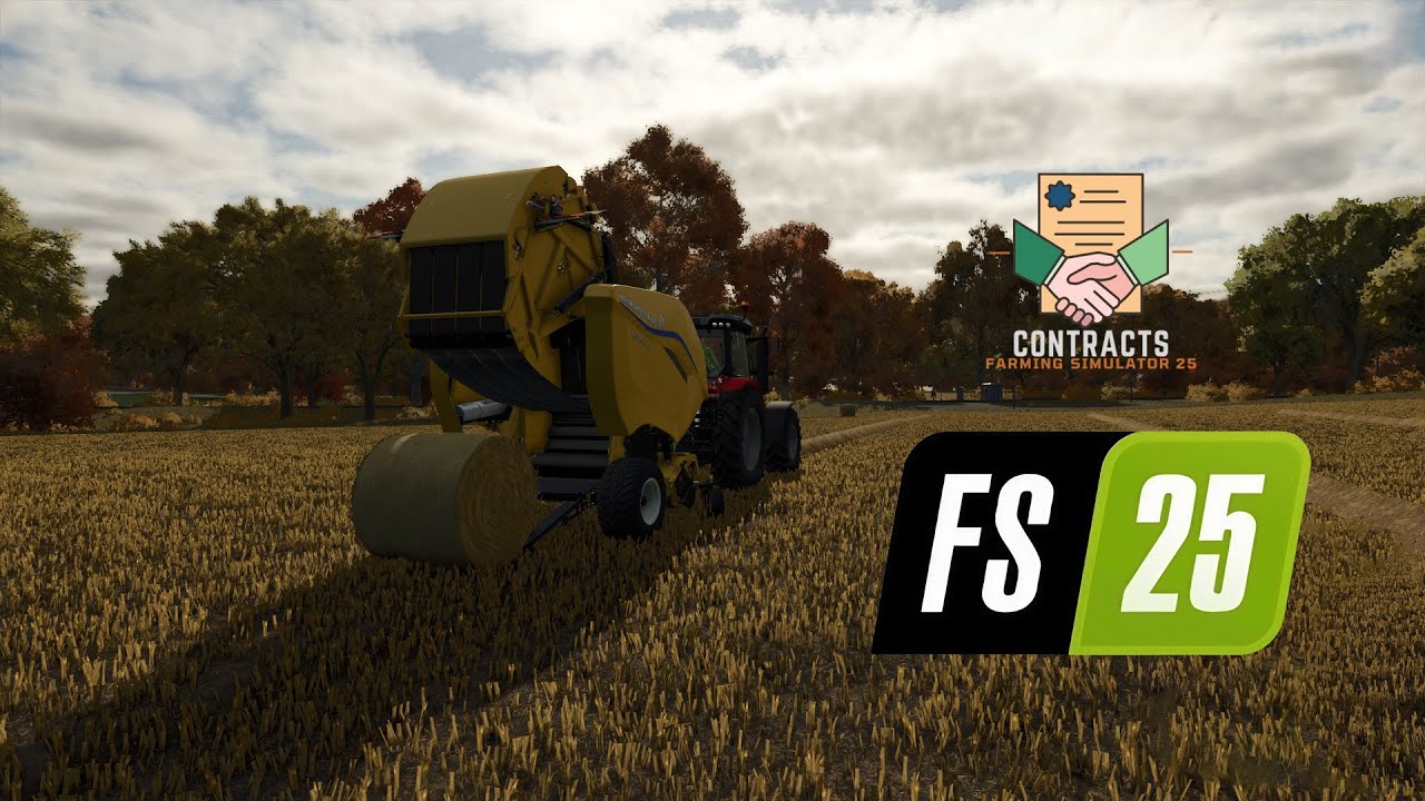 FS25 | Contracts | Same Virtus 135 with New Holland Pro Belt 165 - Baling - YouTube