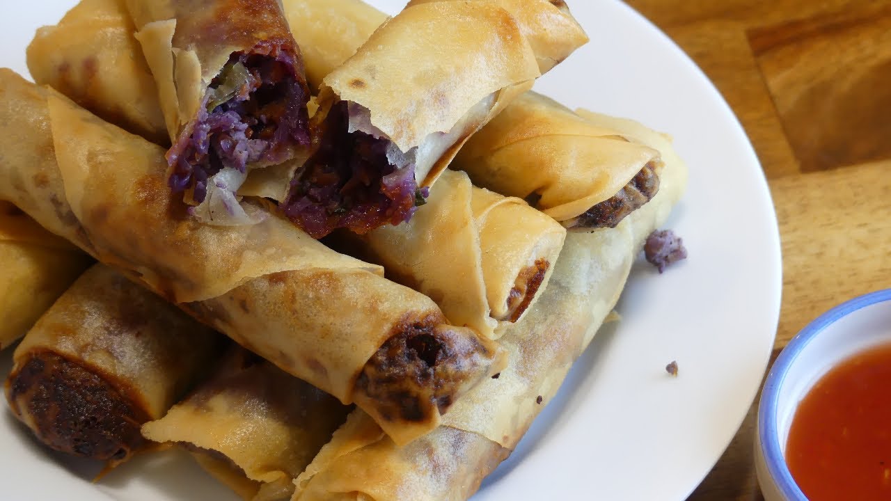 How to cook Red Chicken Lumpia (Spring Roll)| Chicken Recipe | Chicken ...